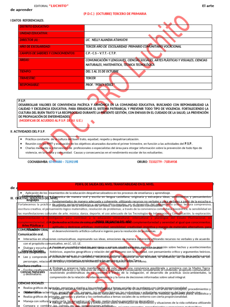 P.D.C. Octubre 3ro Luchito | PDF