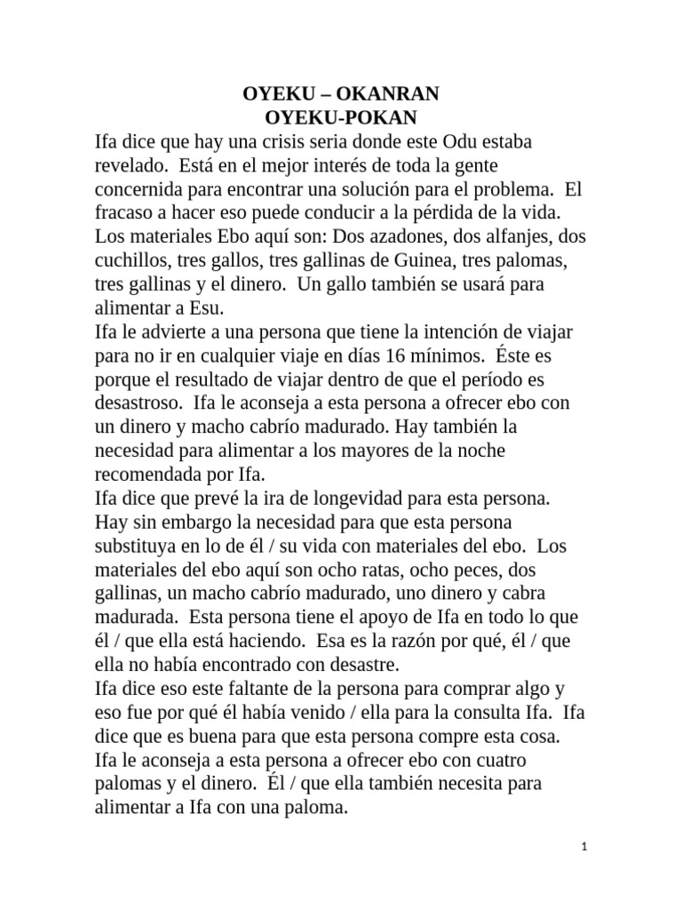 7 Oyeku-Okanran | PDF
