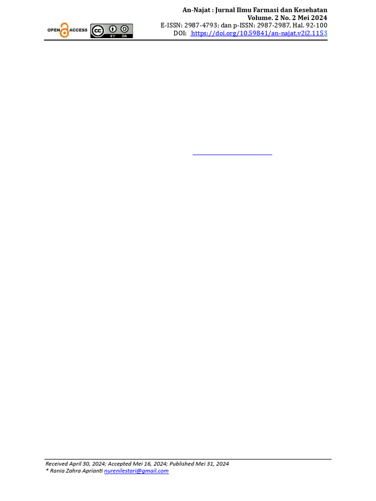 AN-NAJAT - VOLUME. 2, NO.2 MEI 2024 Hal 92-100 | PDF