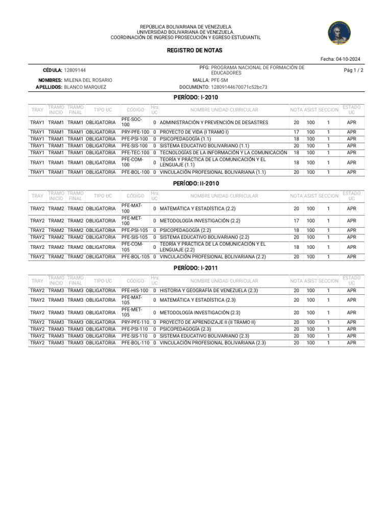 Notas Universidad | PDF