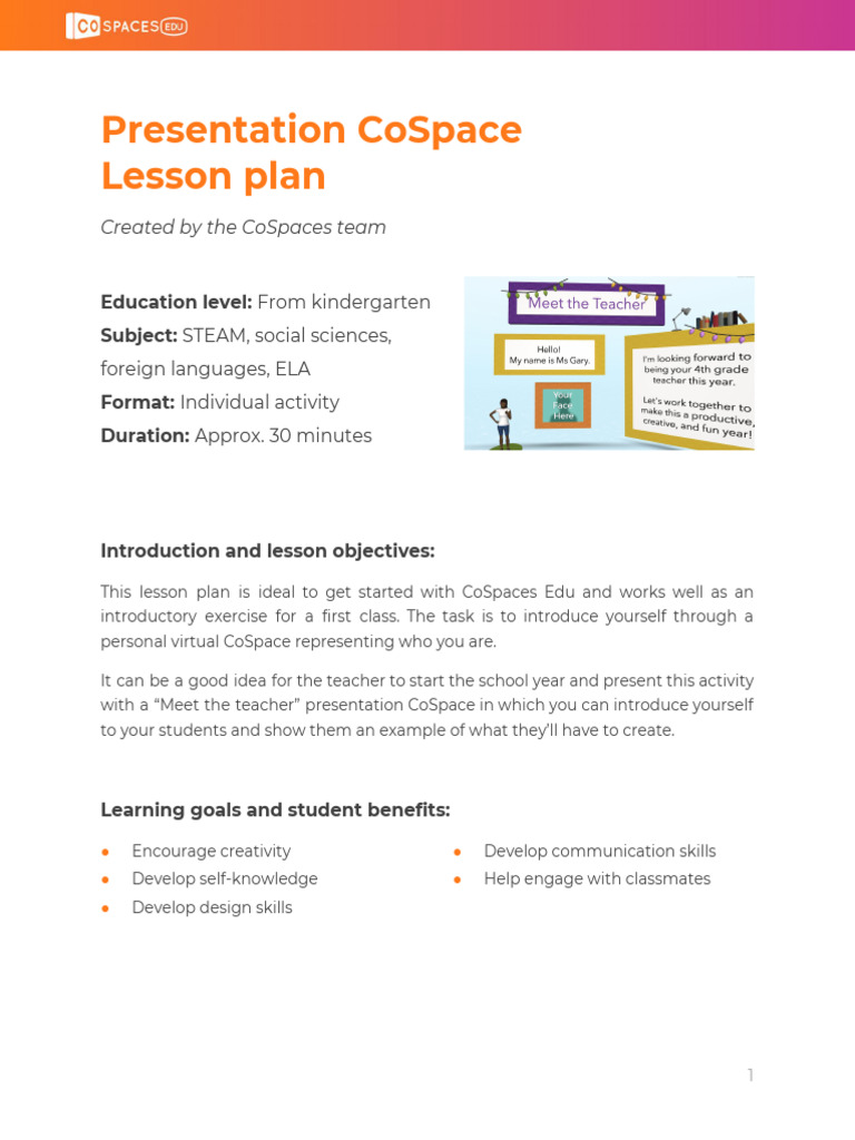 64b45e2ab9a22c5556362668 Presentation Space Lesson Plan | PDF