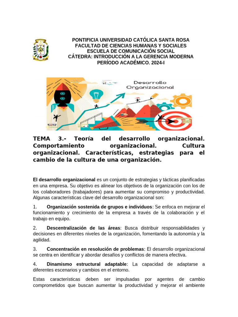 Tema 3_ INTRODUCCION GERENCIA MODERNA_Marzo 2024 | PDF Tema 3_ INTRODUCCION GERENCIA MODERNA_Marzo 2024 | PDF