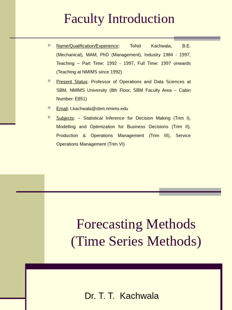Forecasting Methods | PDF | Forecasting | Time Series