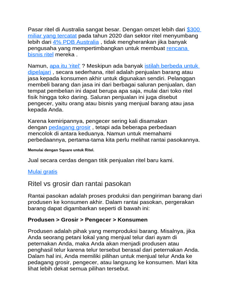 Apa Itu Retail | PDF