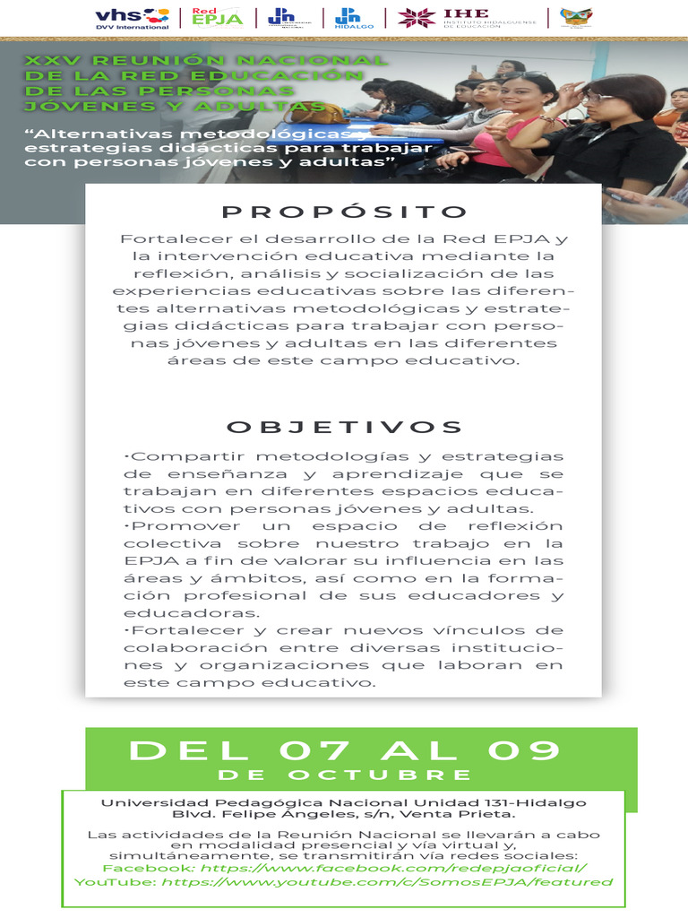 Díptico Programa XXV Reunión Nacional EPJA | PDF