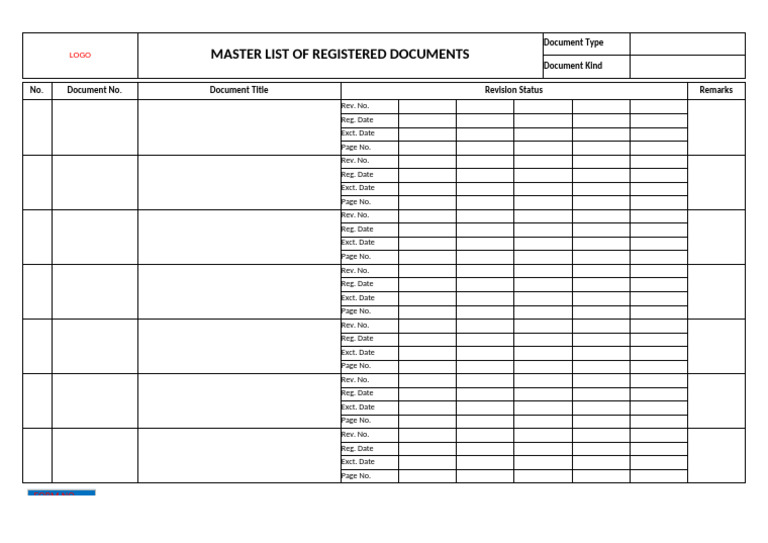 5 Masterlist of Registered Documents | PDF