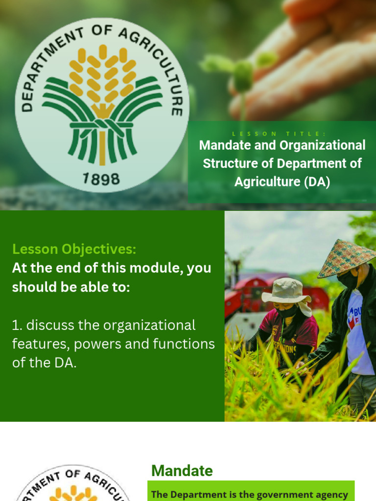 Group 1 Department of Agriculture | PDF