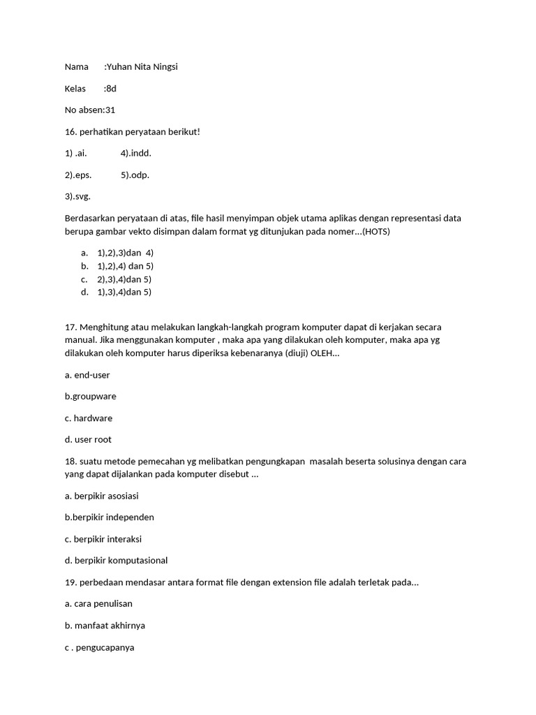 Yuhan Nita Ningsi 8d | PDF