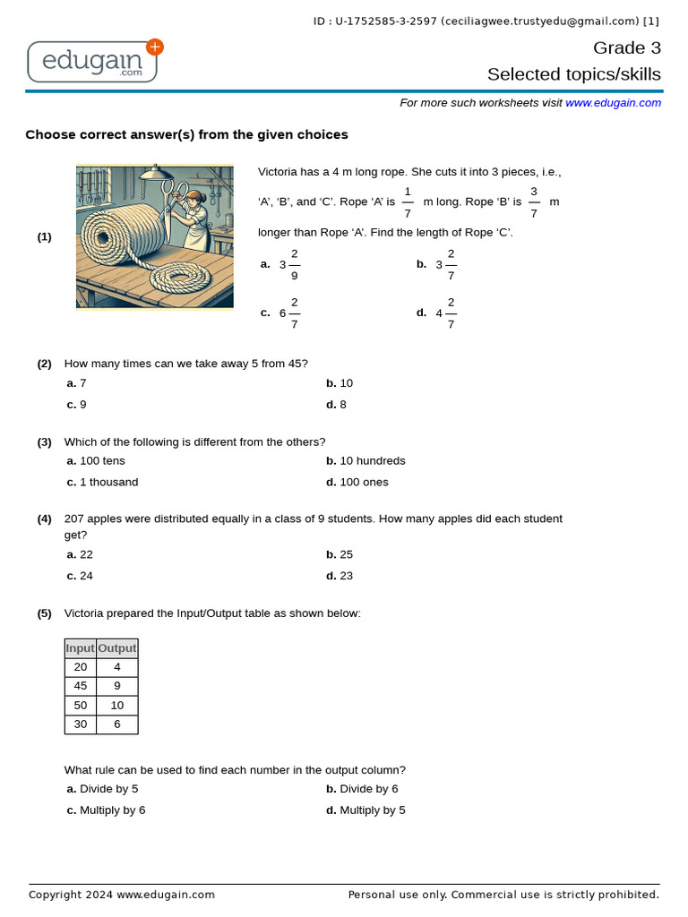 P3 Number Operation Fraction | PDF