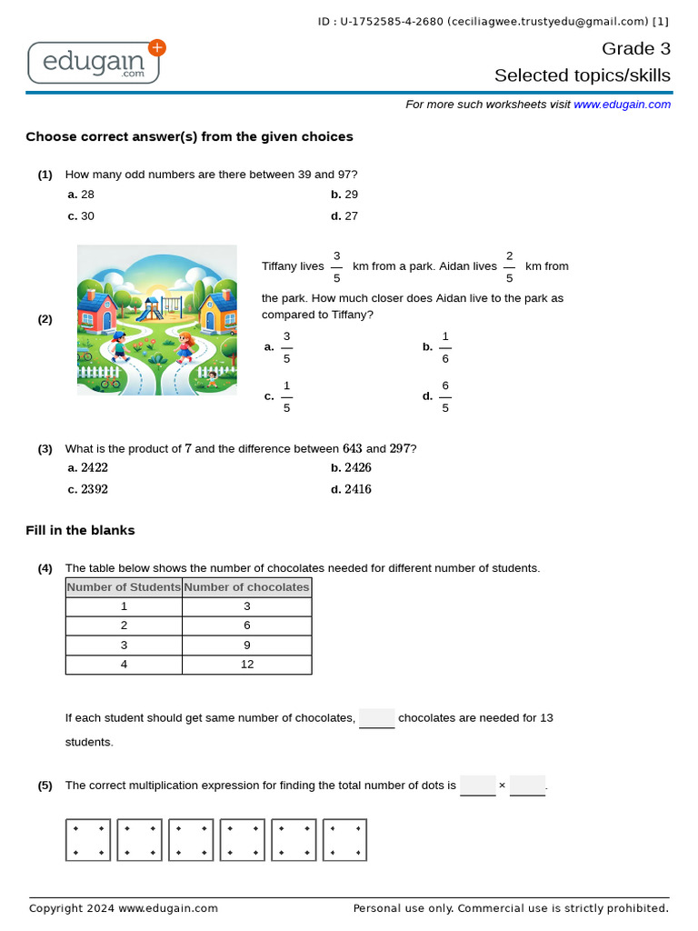 P3 Number Operation Fraction | PDF