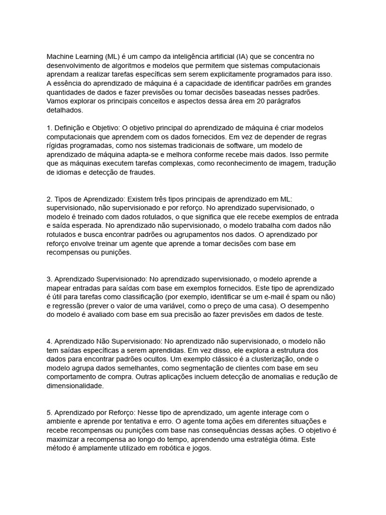 Anotações Machine Learning | PDF Anotações Machine Learning | PDF