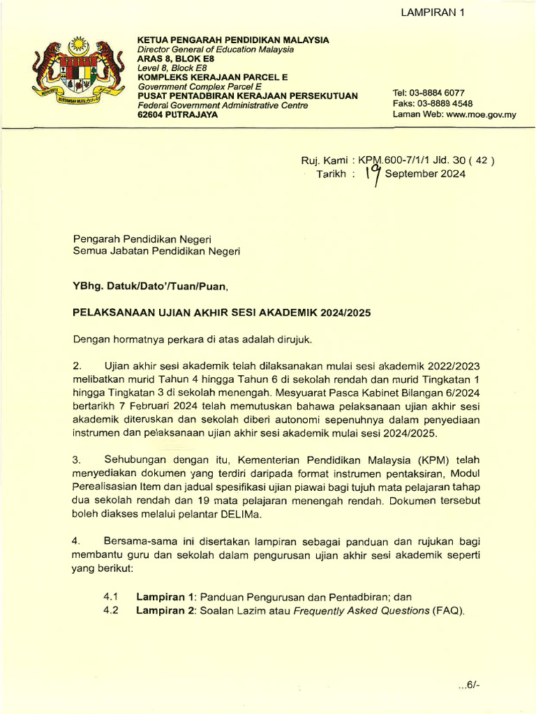 Surat Makluman KPM | PDF