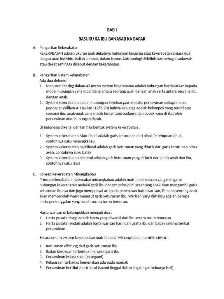 Ringkasan Materi Bab 1 BSM | PDF