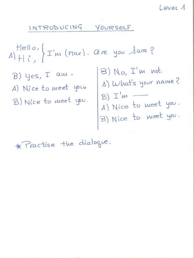 Introducing Yourself | PDF