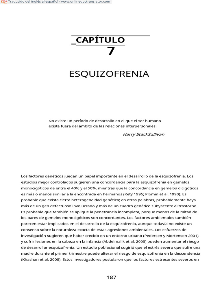 Gabbard Cap7 Esquizofrenia | PDF