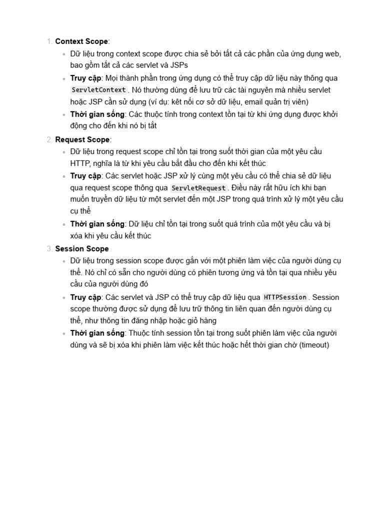 Scope in Servlet | PDF