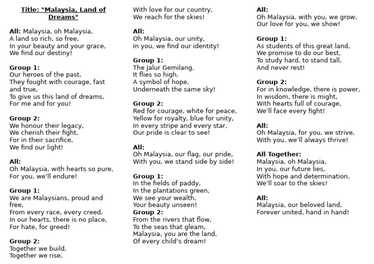 Choral Speaking Year 5 | PDF