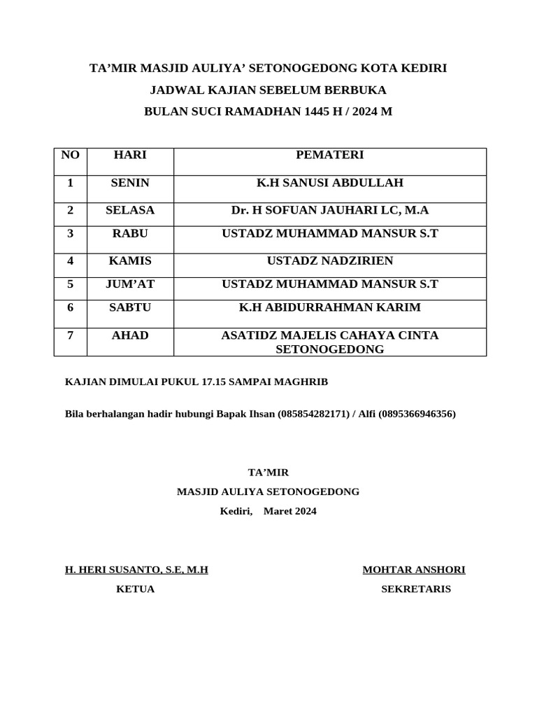 Kajian Maghrib | PDF