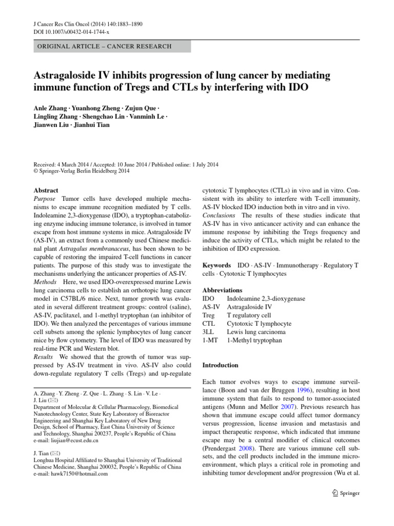 2014 - Astragaloside IV Inhibits Progression | PDF