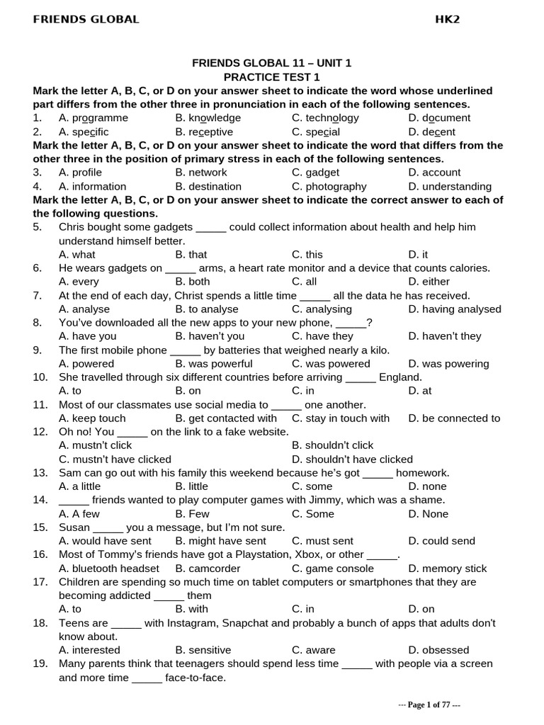 Friends Global 11 Hk2 | PDF