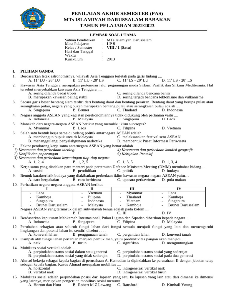 07-Soal Pas Ips 8 S5 2020-A4.okkkkkk | PDF