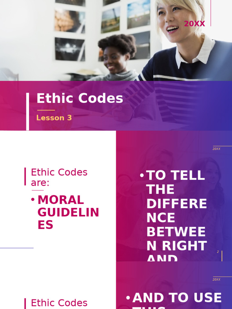 LESSON 3 Ethic Codes | PDF