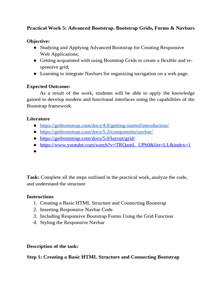 Practical Work 5 | PDF