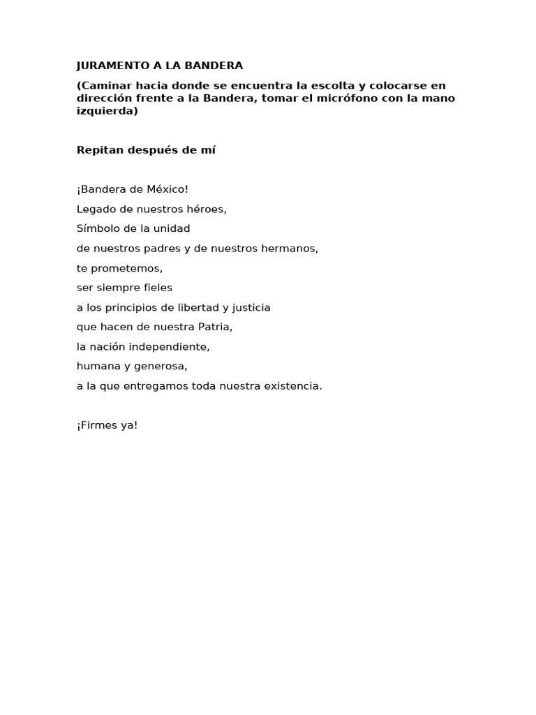 Juramento A La Bandera | PDF