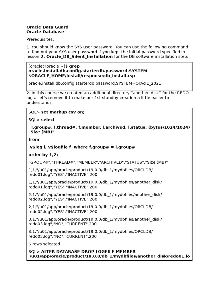 Oracle Data Guard | PDF