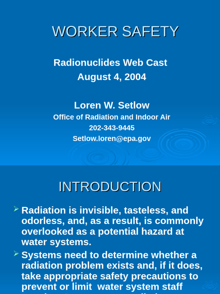 Worker Safety Loren Setlow | PDF