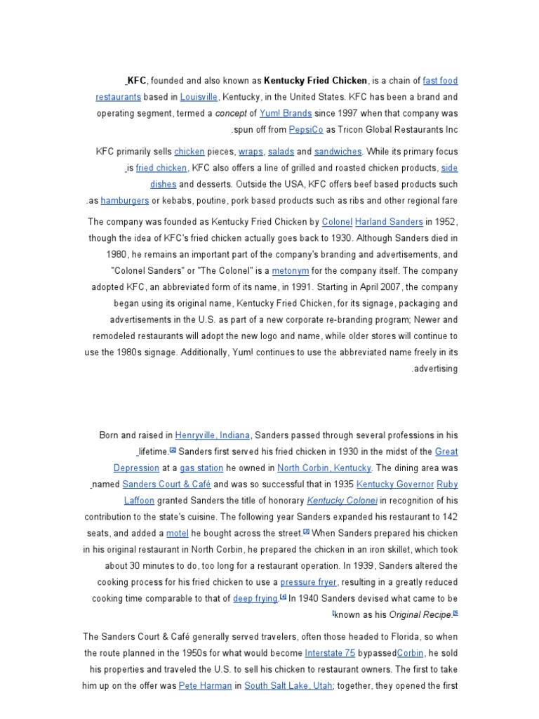 Growth and Efficiency at KFC Holdings Malaysia: An Analysis of ...