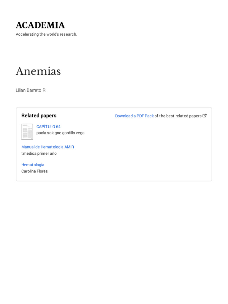 ANEMIAS | PDF