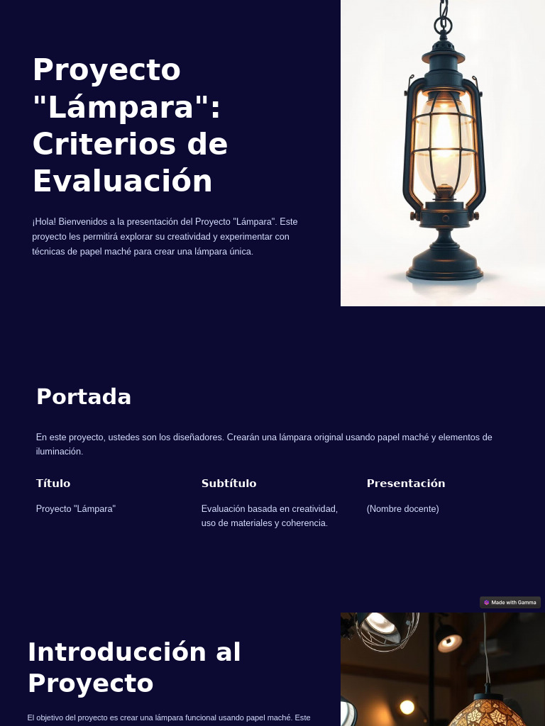 Proyecto Lámpara | PDF
