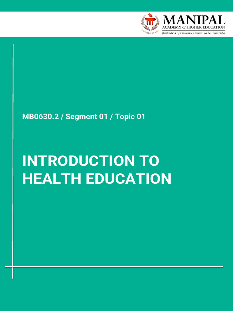 RM - Introduction to Health Education | PDF