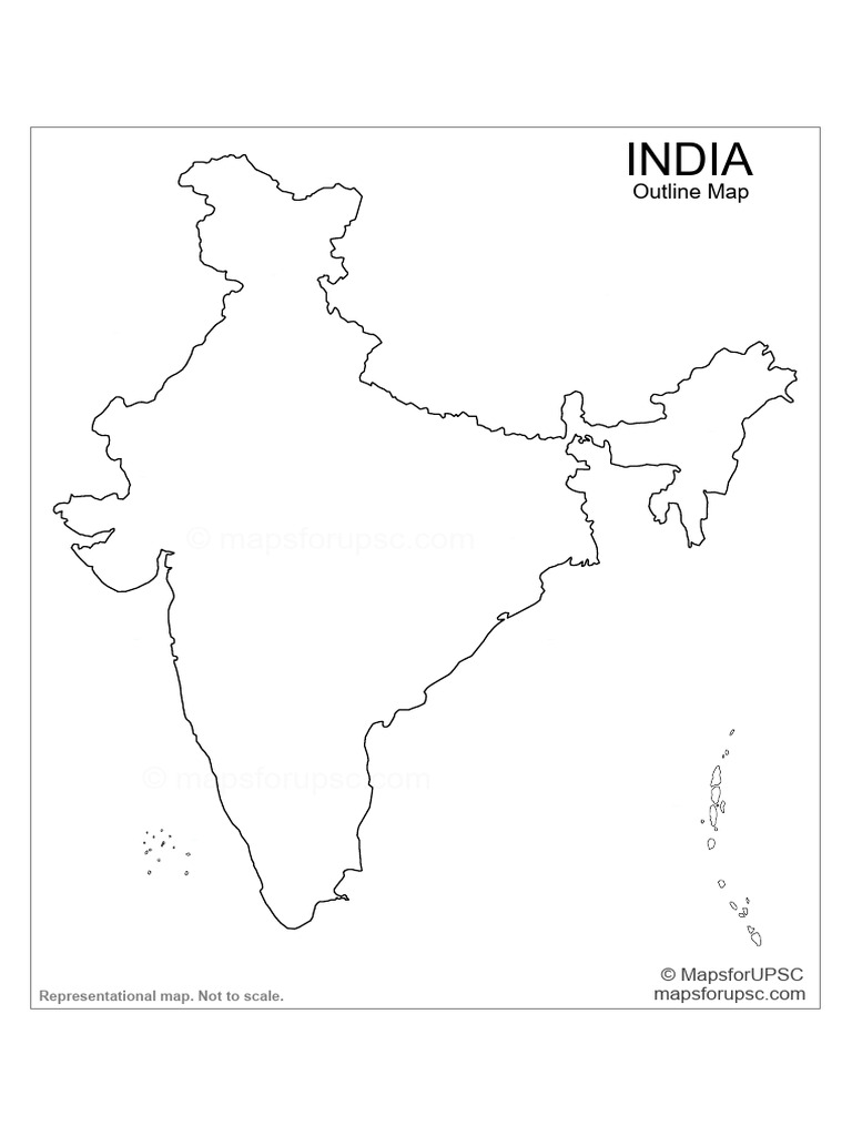 Outline Map of India | PDF
