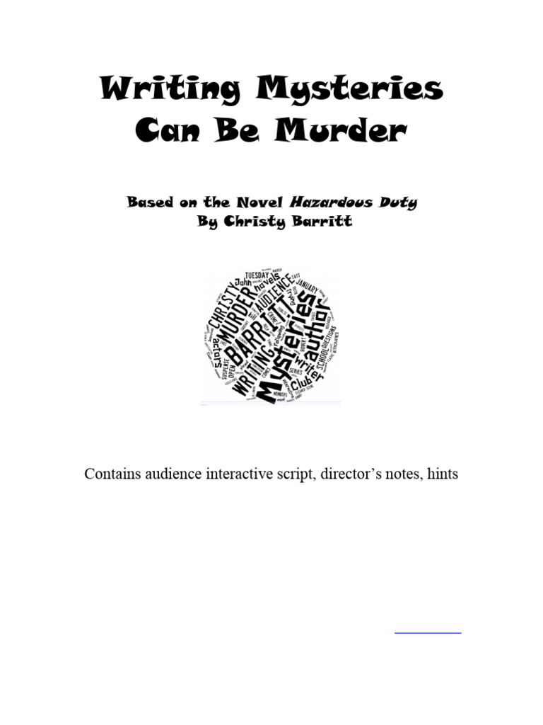 Writing Mysteries Can Be Murder | PDF | Menu | Detective