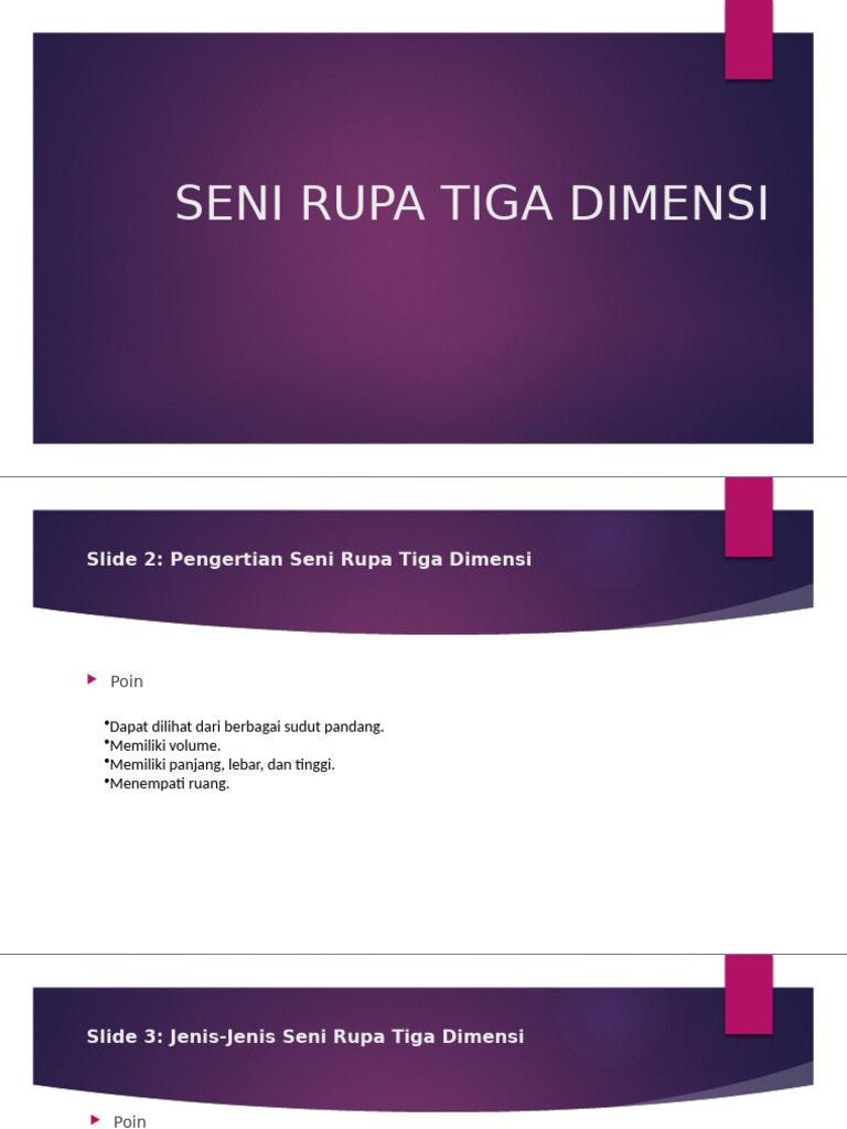 Seni Rupa Tiga Dimensi | PDF
