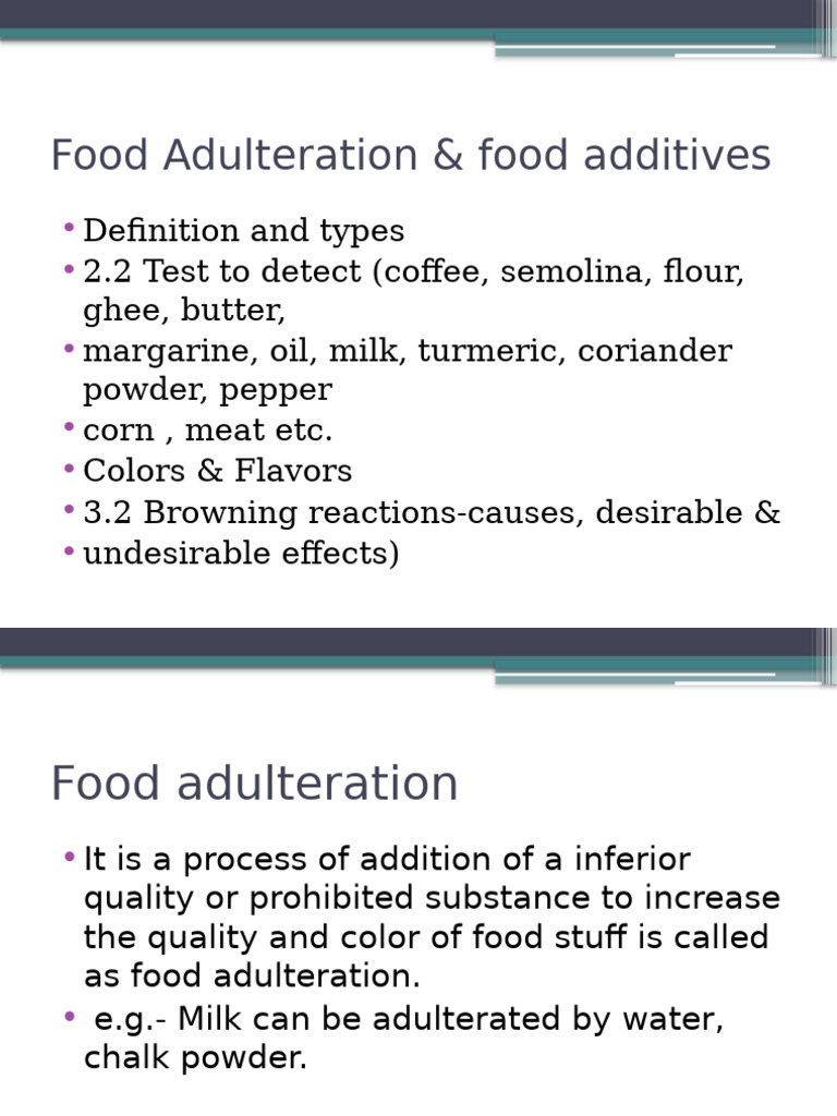Food Adulteration | PDF