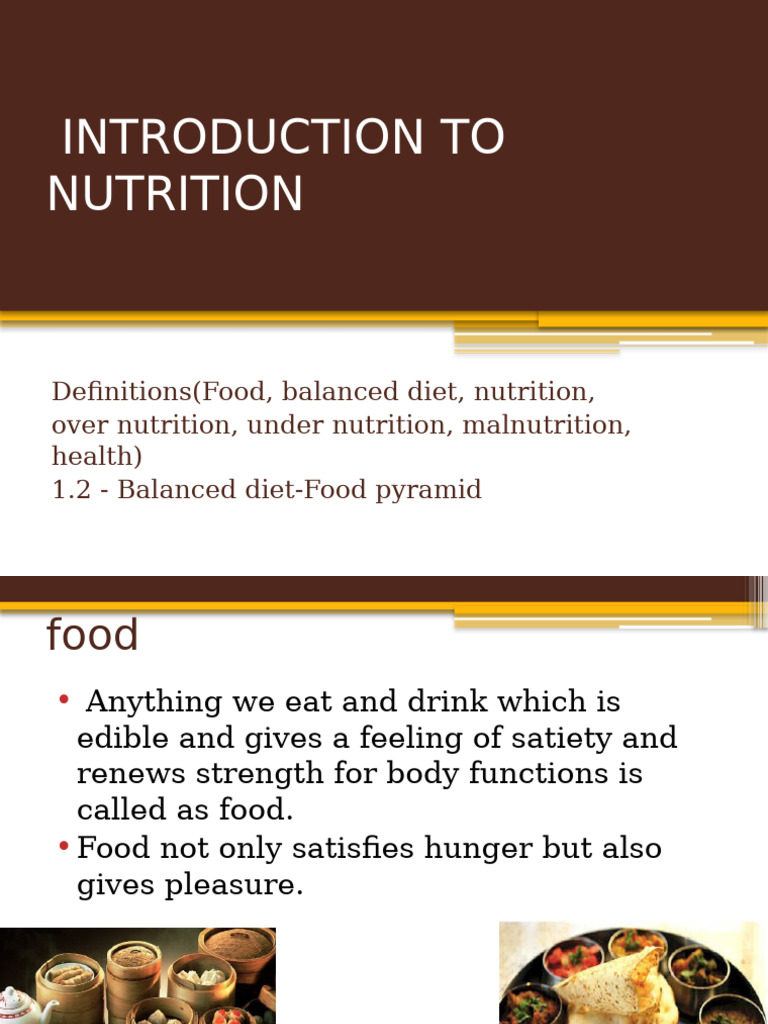 Introduction To Nutrition | PDF