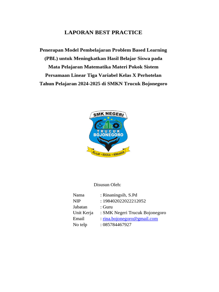 Laporan Best Practice | PDF