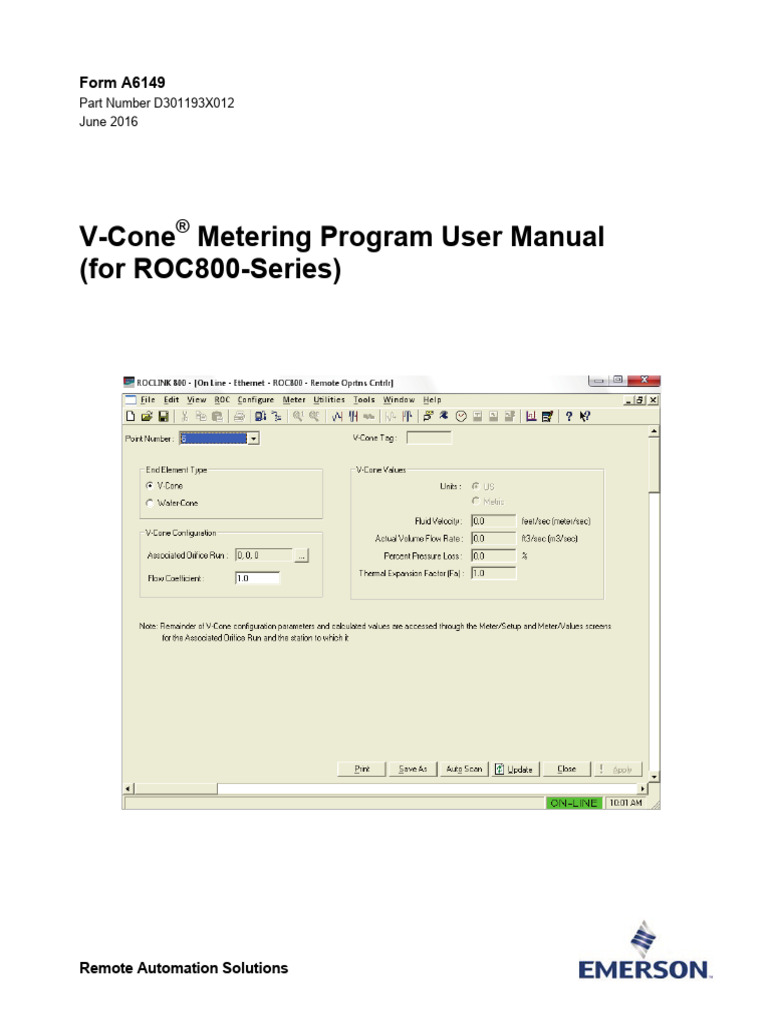 V Cone Metering Program For Roc800 en 132252 | PDF