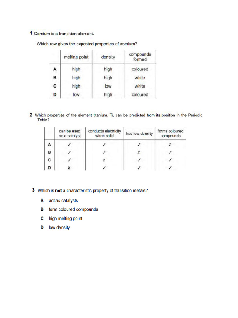 Transition Element | PDF