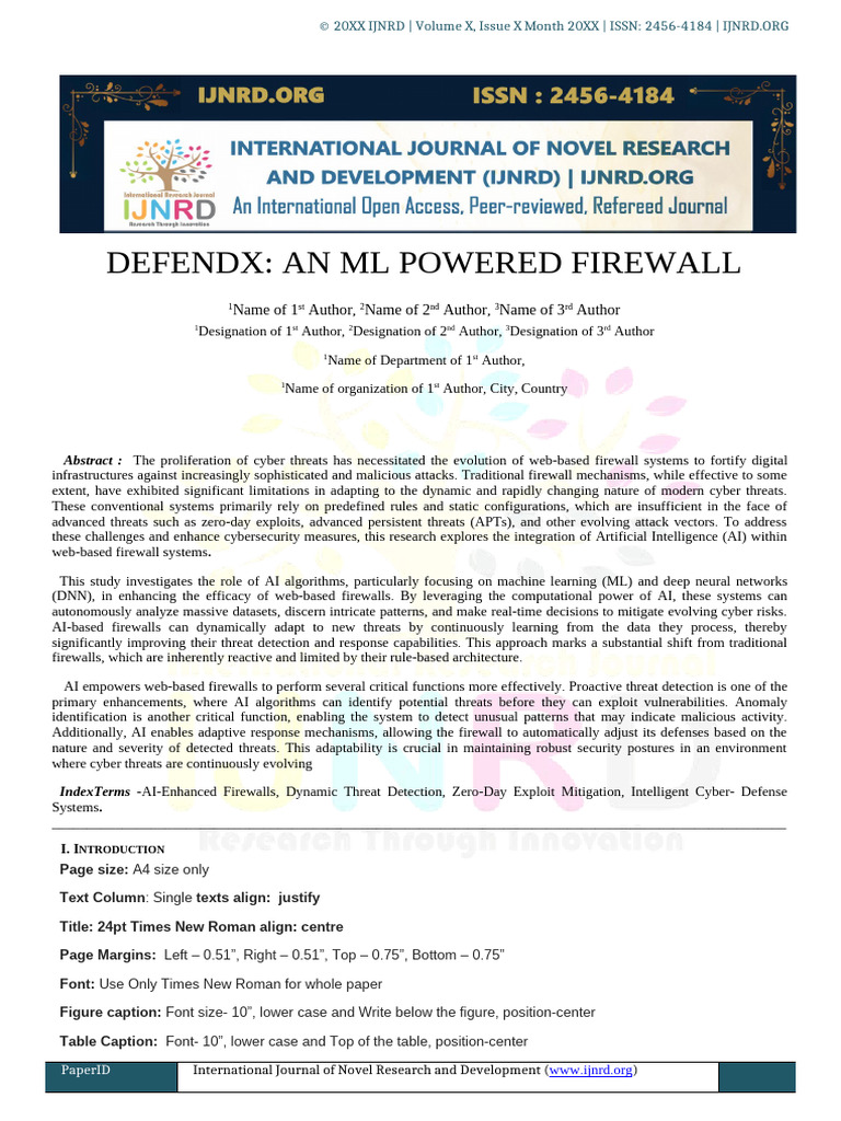 Paper Format IJNRD | PDF