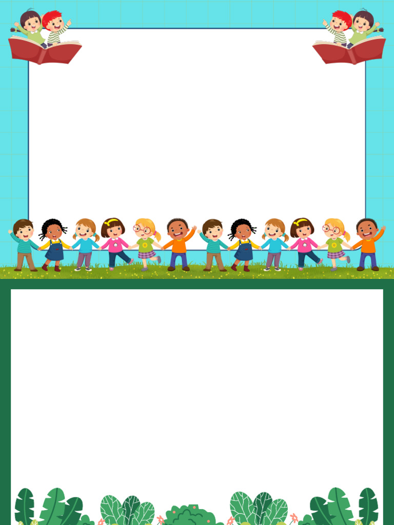 Colorful Cute Illustrative School Page Border Document A4 Landscape | PDF
