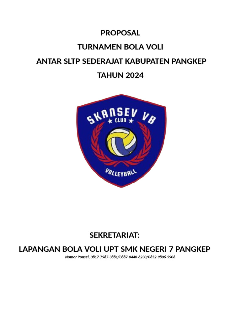 Volly smkn7 Proposal Kiw | PDF