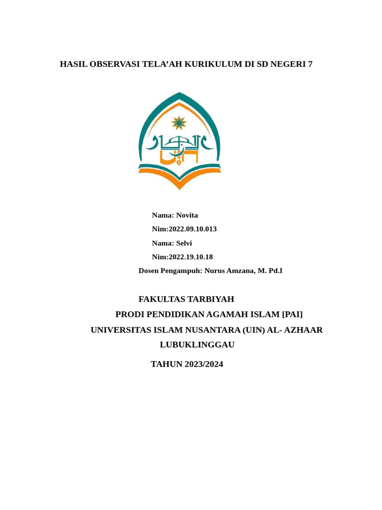 Hasil Observasi Novita Dan Selvi | PDF