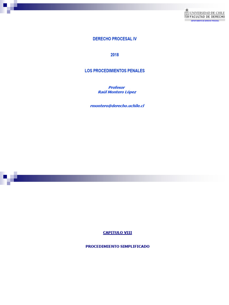 Capitulo VIII Procedimiento Simplificado 2018 | PDF | Queja | Multa (pena)