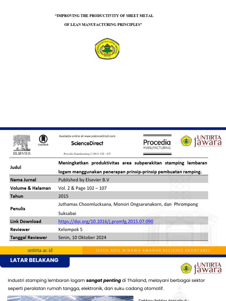 Rudini Mulya - Review Jurnal Improving Productivity at Line Production | PDF | Business Process ...