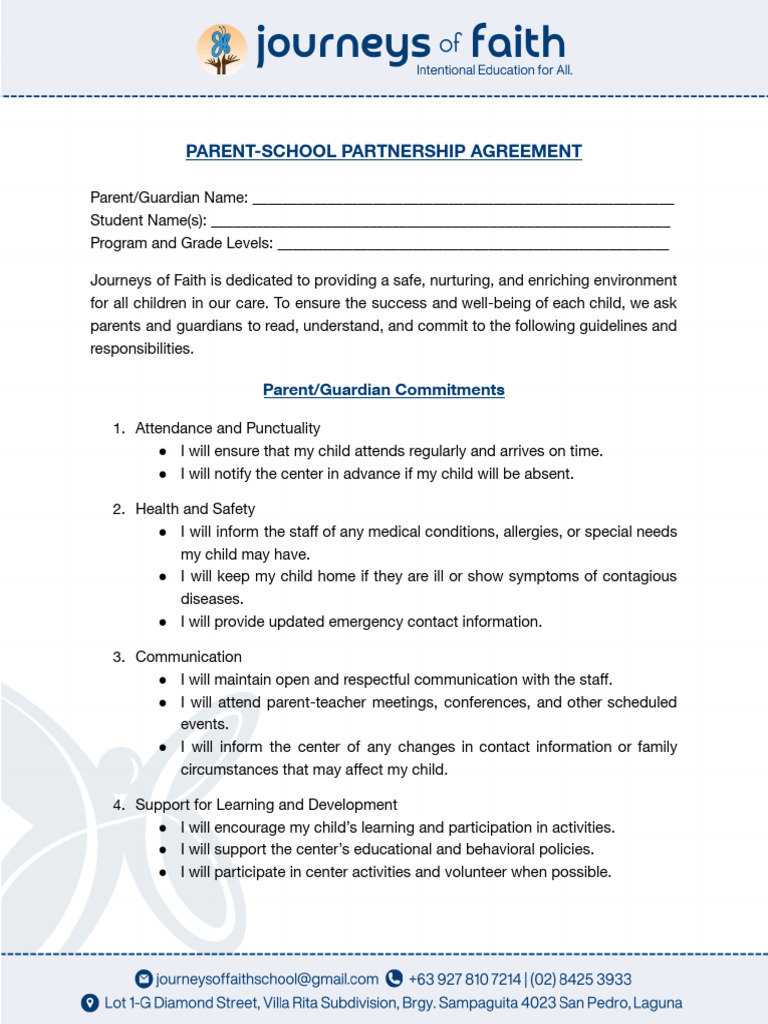 Parent-School Partnership Agreement | PDF