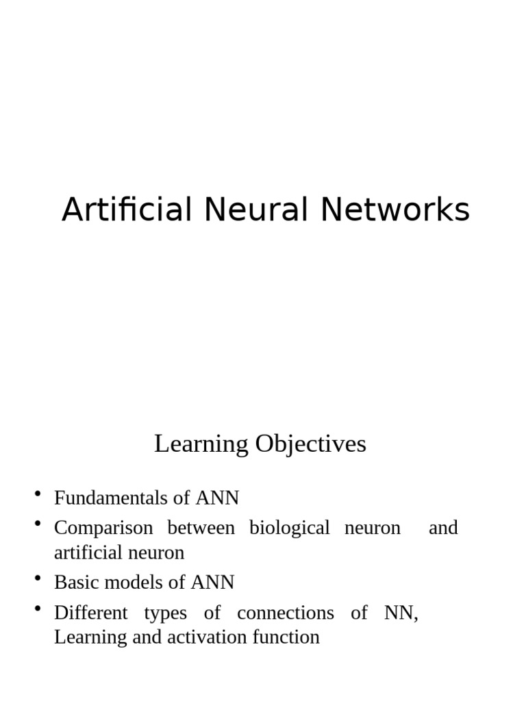 Artificial Neural Networks | PDF